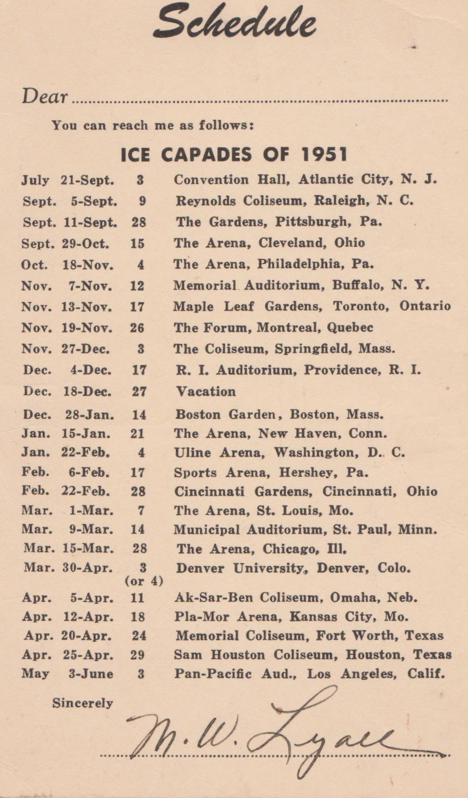 Ice Capades Tour Itineraries – Ice Capades The Blade