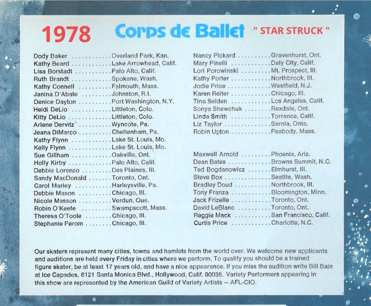 Ice Capades Show Rosters – Ice Capades The Blade