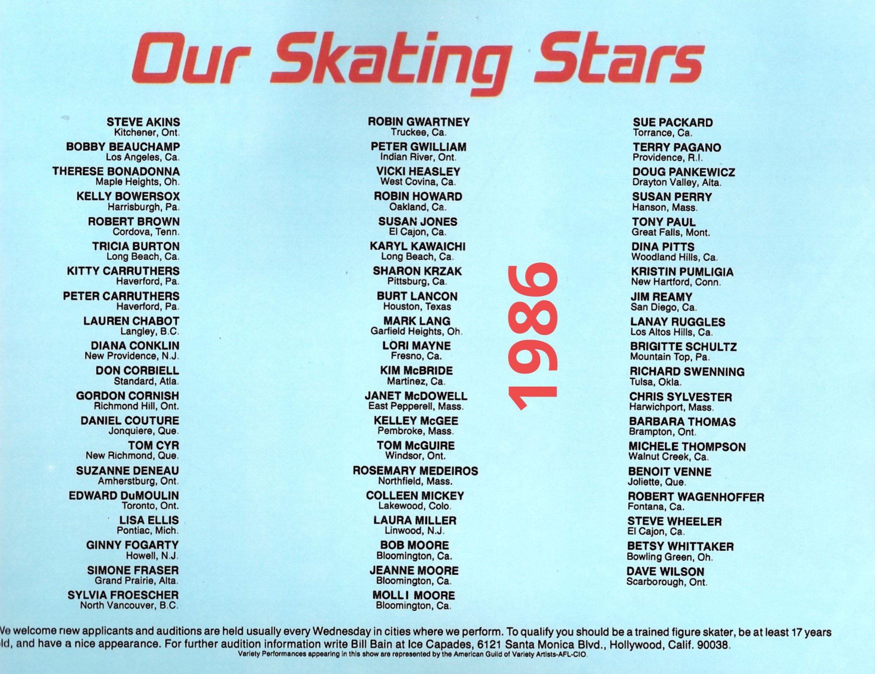 Ice Capades Show Rosters – Ice Capades The Blade